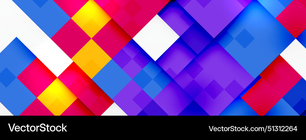 Dynamic colorful squares background Royalty Free Vector