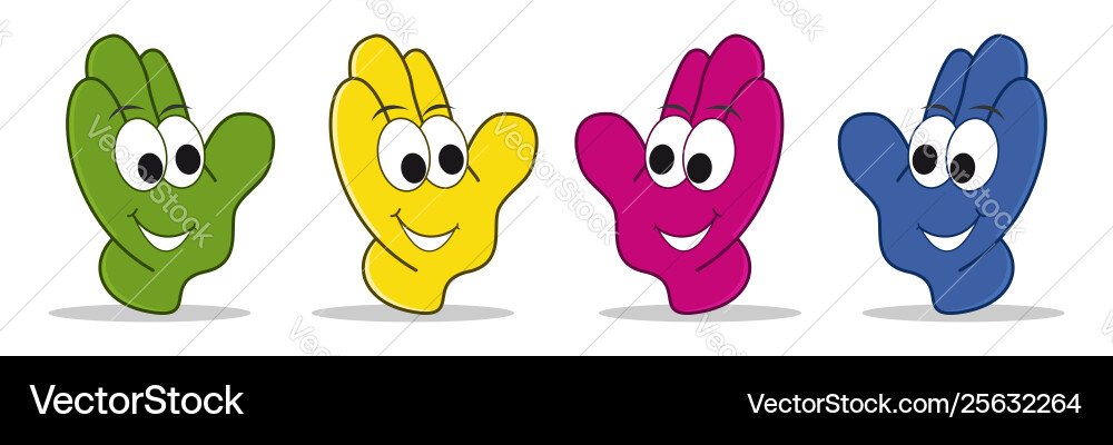 Hands cartoon Royalty Free Vector Image - VectorStock