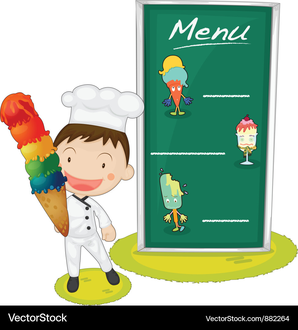 Ice cream menu Royalty Free Vector Image - VectorStock
