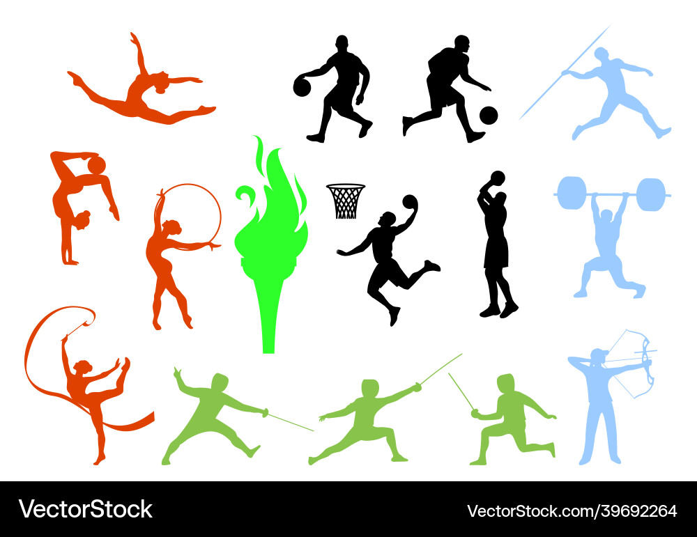 Sports & Gymnastics Set Royalty Free Vector Image