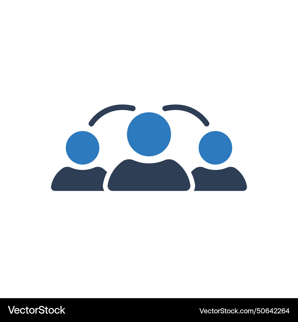 Team icon group business leader people Royalty Free Vector
