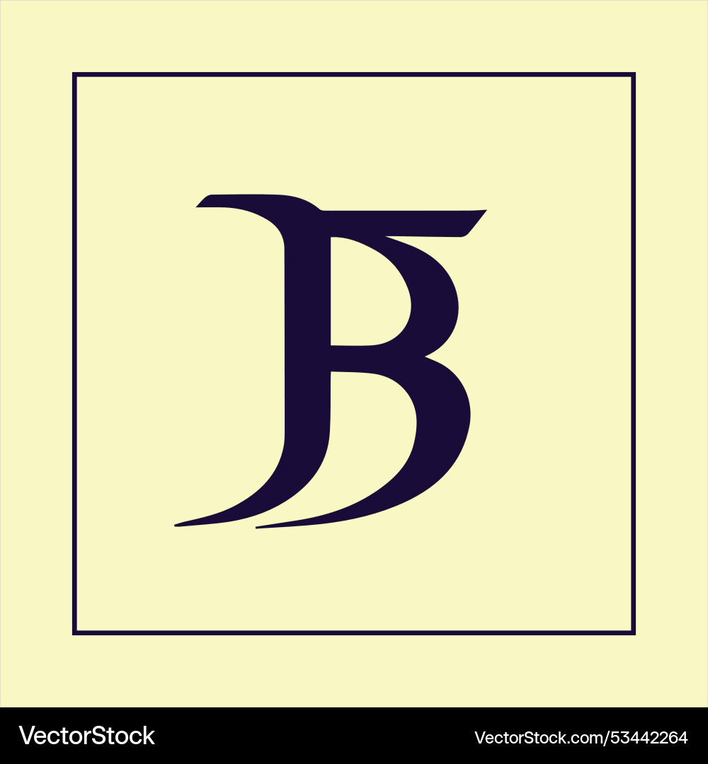 Unique and creative phonetic b logo design Vector Image