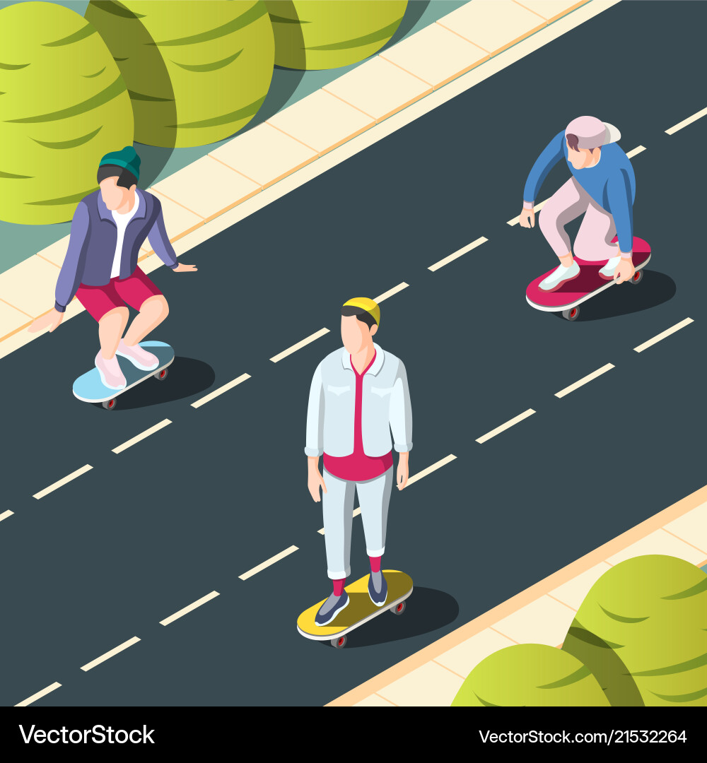 Urban Skateboarding Background Royalty Free Vector Image