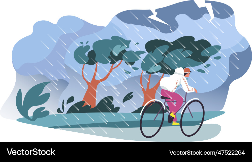 Weather and meteorological conditions raining Vector Image