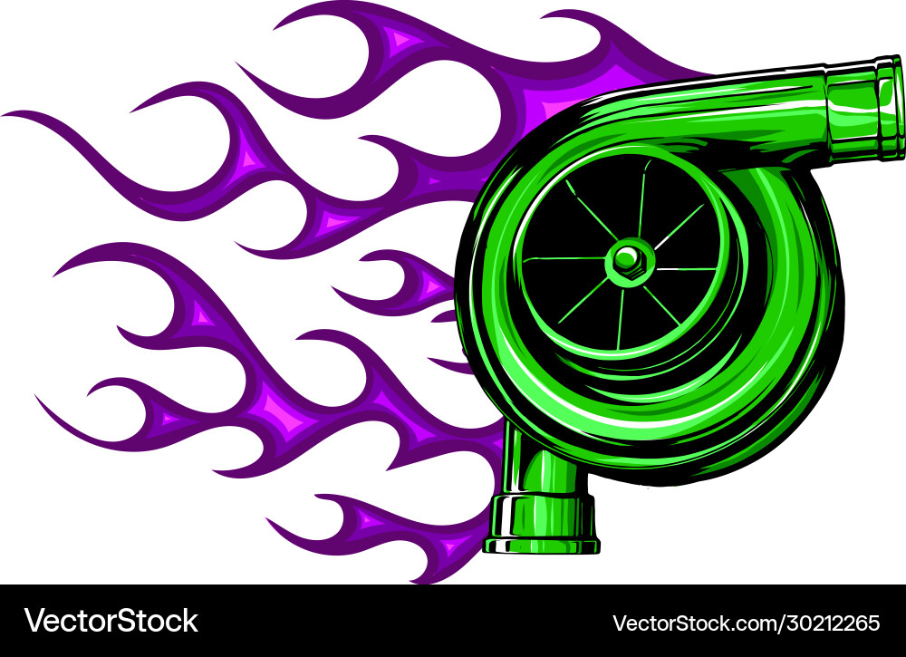 Automobile turbo charger Royalty Free Vector Image