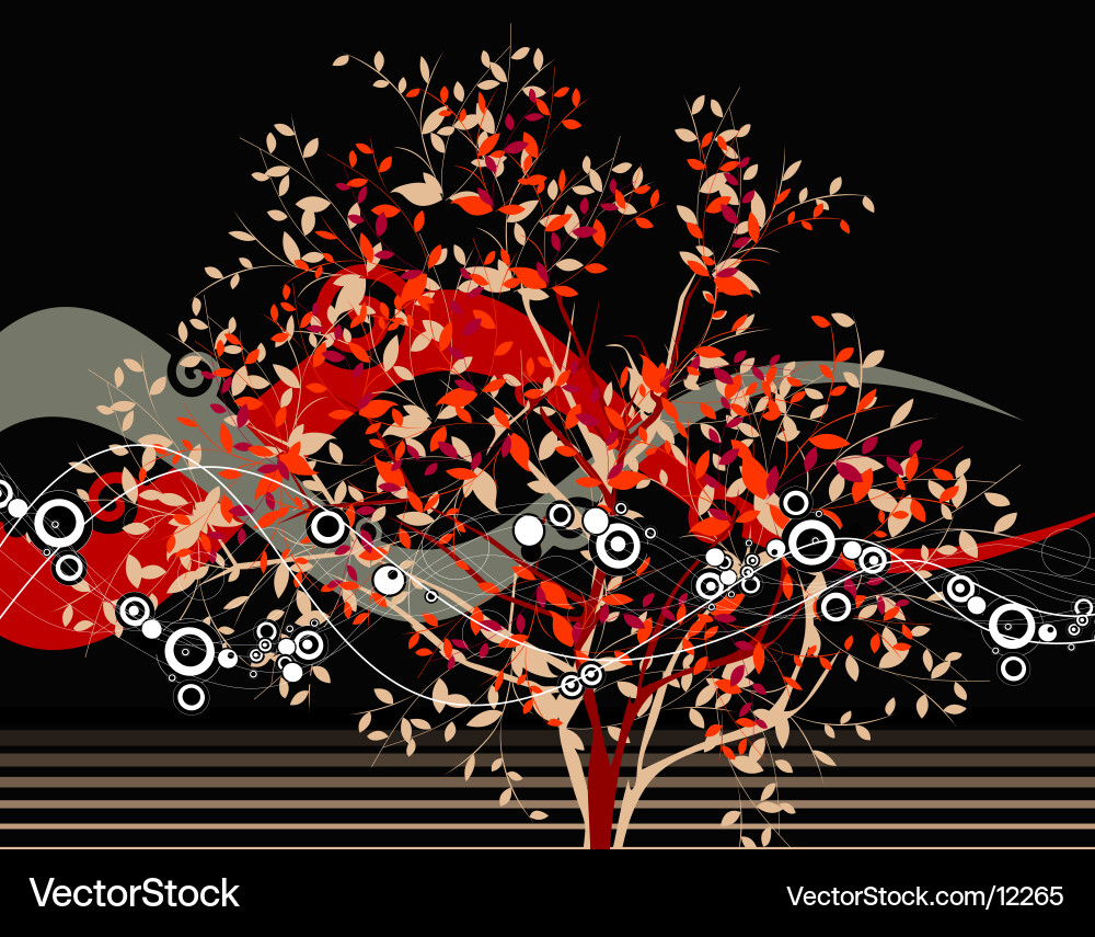 Elegant Swirling Tree Royalty Free Vector Image