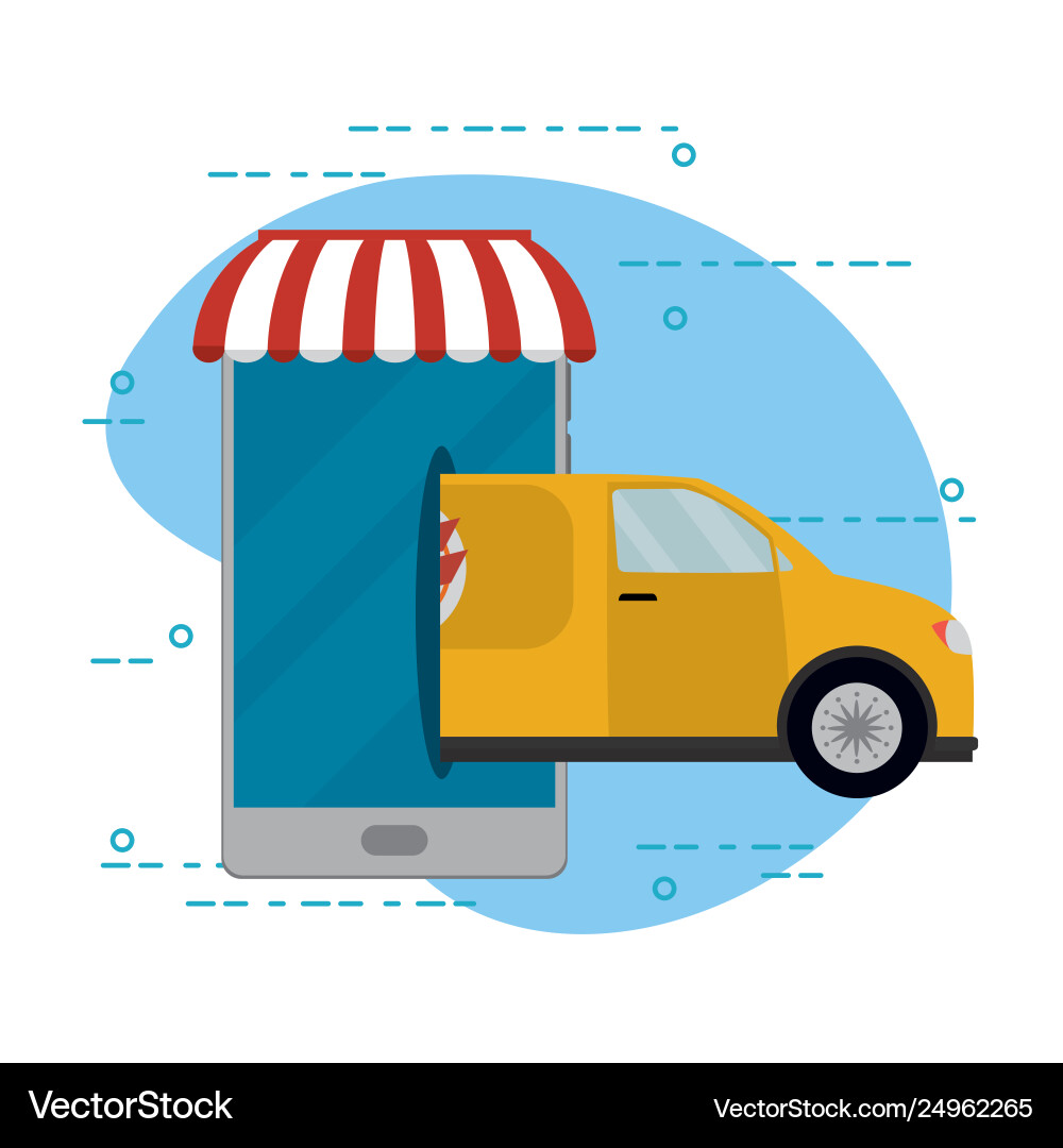 Food order delivery Royalty Free Vector Image - VectorStock