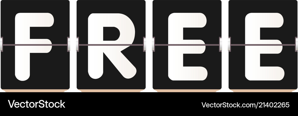 Free white text black background image Royalty Free Vector