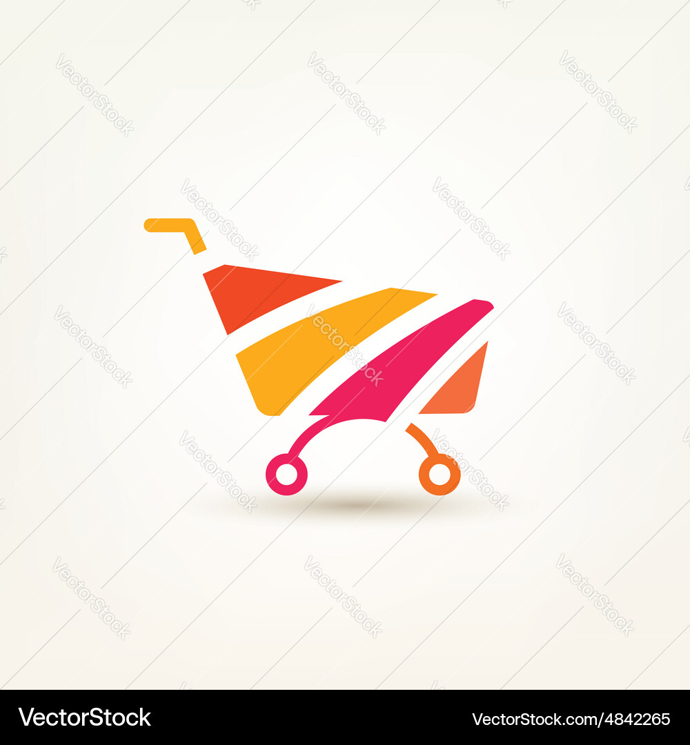Shopping cart simple icon e-commerce and internet Vector Image