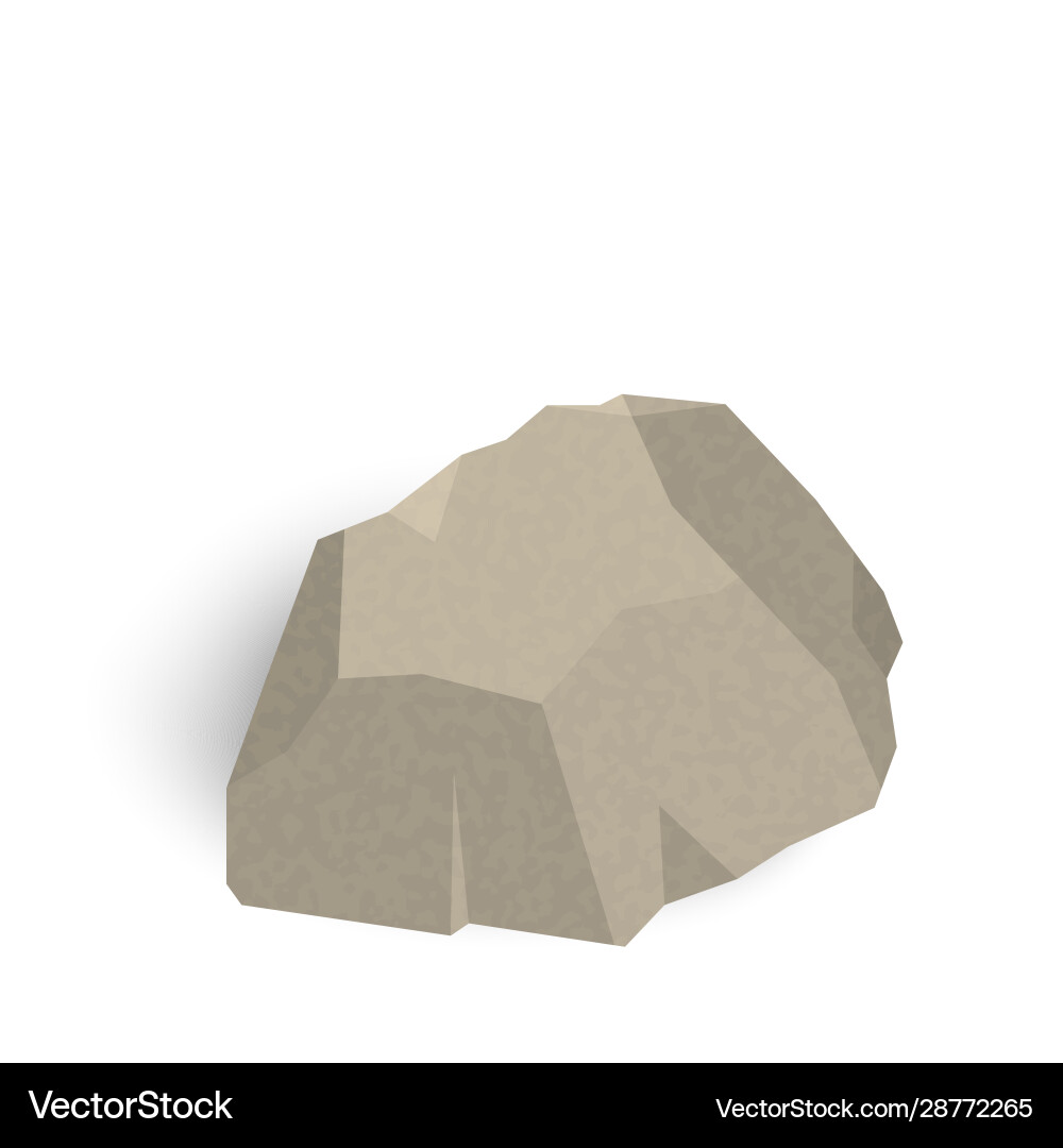 Stone isometric isolated on white background Vector Image