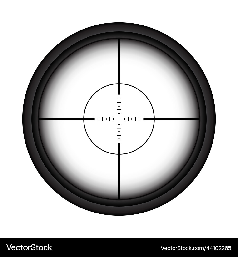 Weapon sight sniper rifle optical scope hunting Vector Image