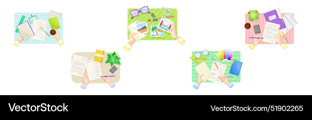 Writing letter with photo and fill paper document Vector Image