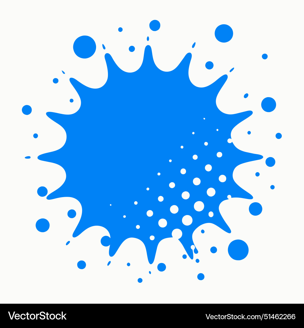 A white background with large blue splotch Vector Image