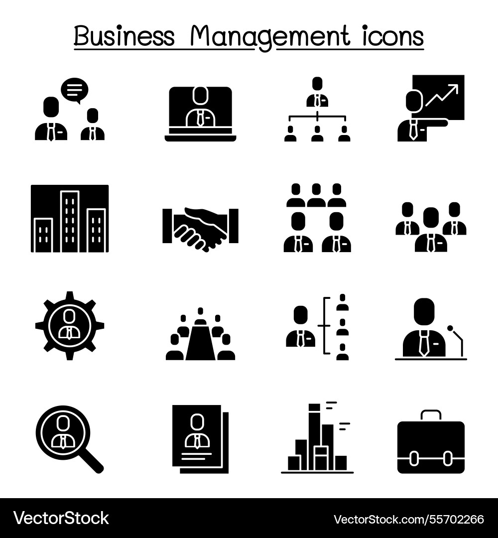 Business management administration icon Royalty Free Vector