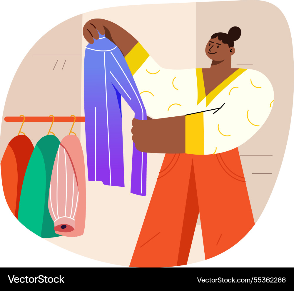 Clothes shopping Royalty Free Vector Image - VectorStock