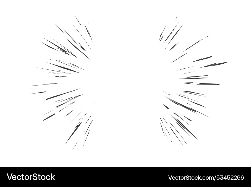 Comic speed lines effect radial explosion manga Vector Image