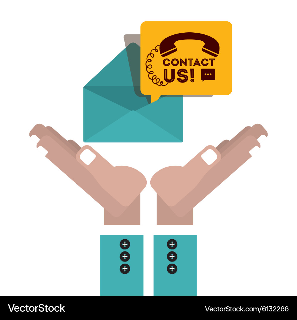 Contact us Royalty Free Vector Image - VectorStock