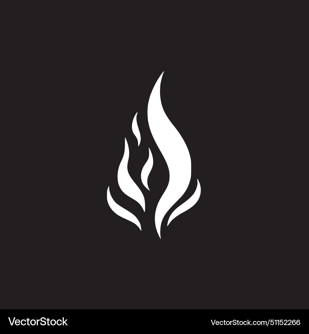 Fire - minimalist and simple silhouette Royalty Free Vector
