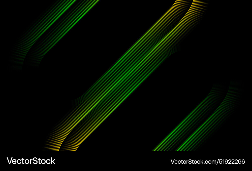 Green orange minimal glowing lines abstract Vector Image