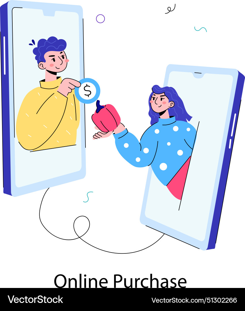 Online purchase Royalty Free Vector Image - VectorStock