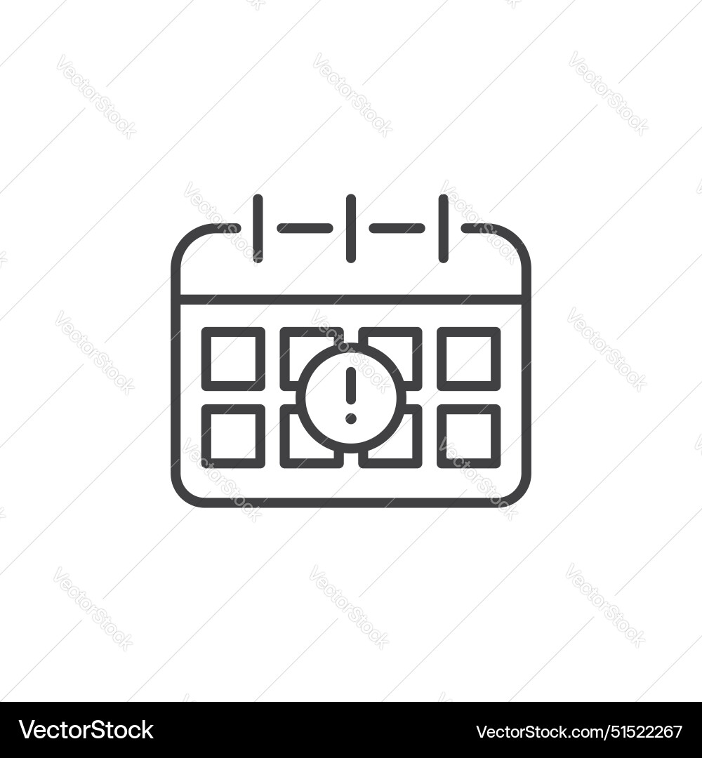 Calendar exclamation icon Royalty Free Vector Image