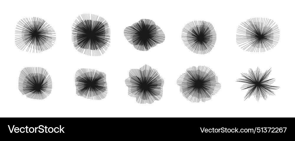 Circular radial lines radial lines abstract Vector Image