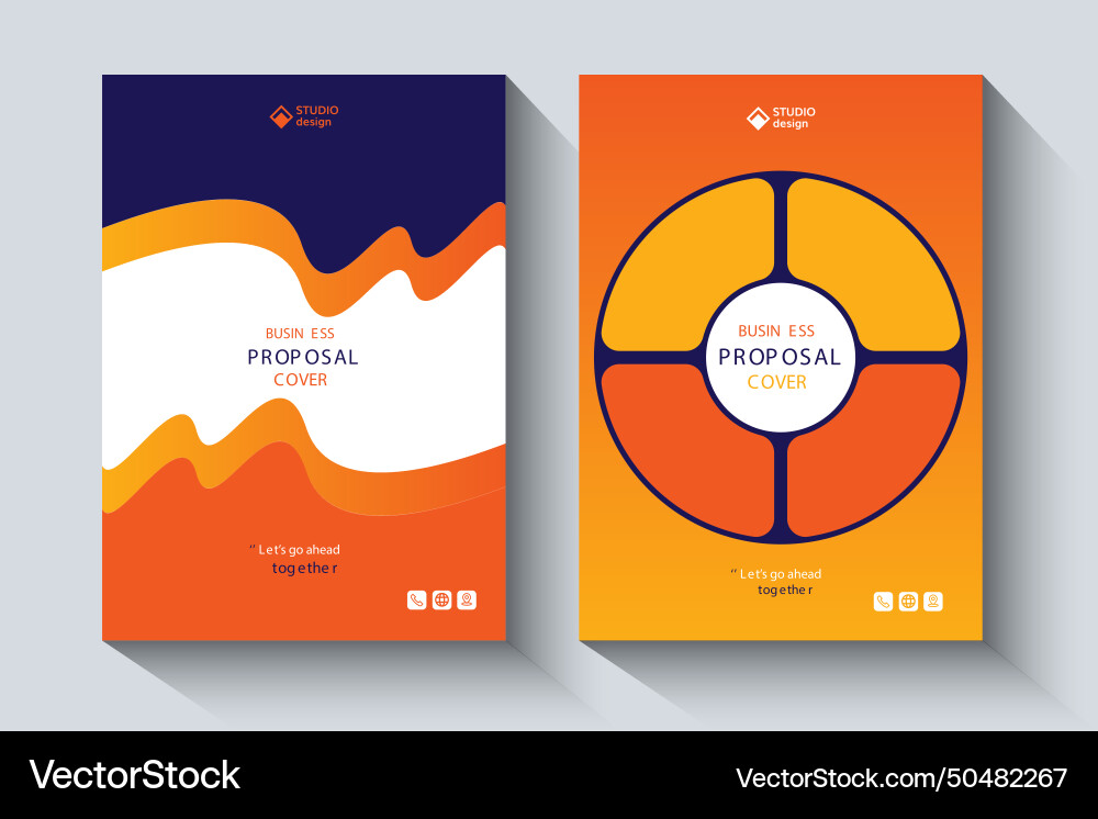Corporate business proposal cover design template Vector Image
