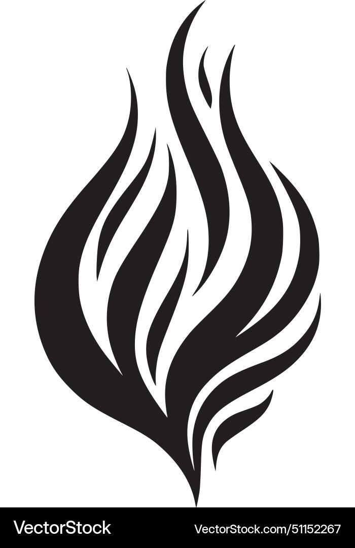 Fire - black and white isolated icon Royalty Free Vector