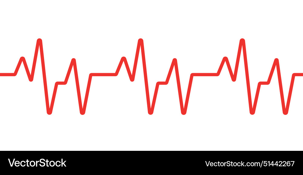 Pulse line template on white back art Royalty Free Vector