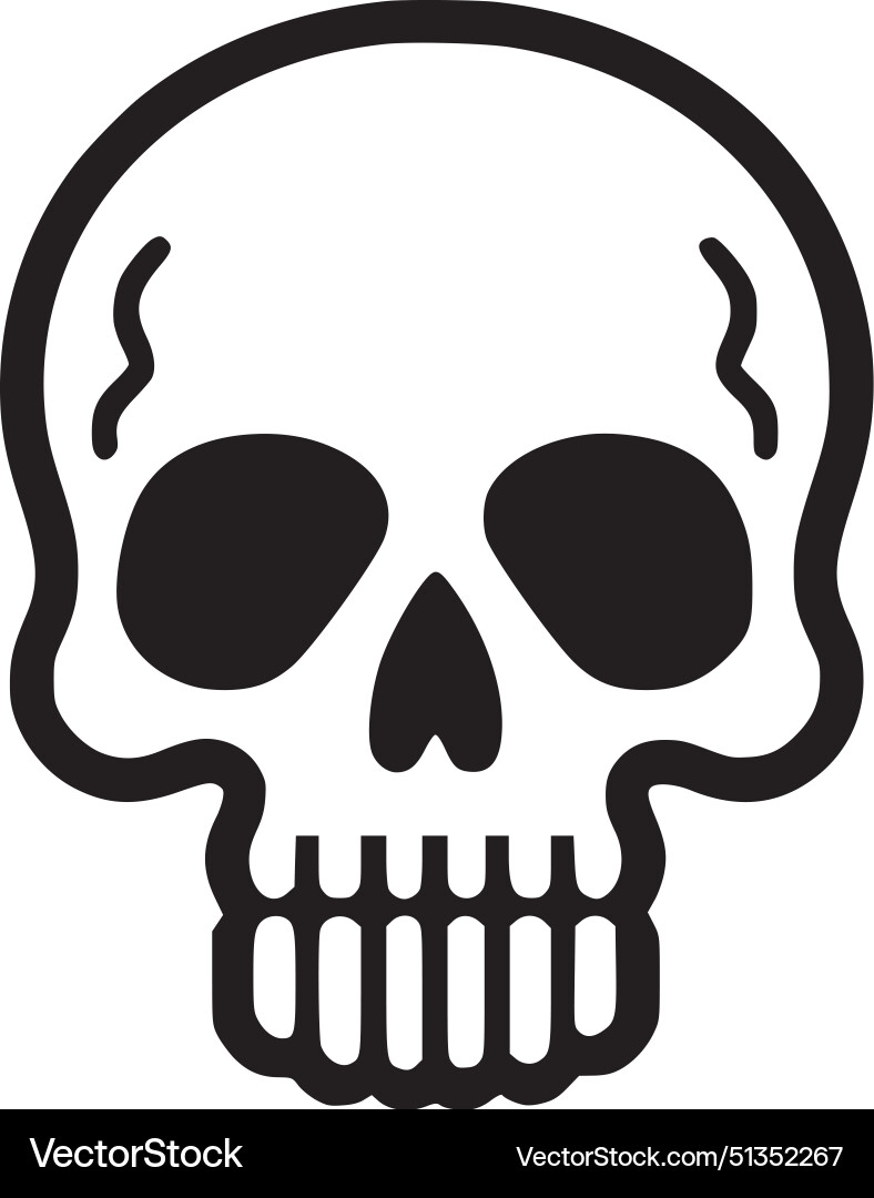 Skull - minimalist and simple silhouette Vector Image