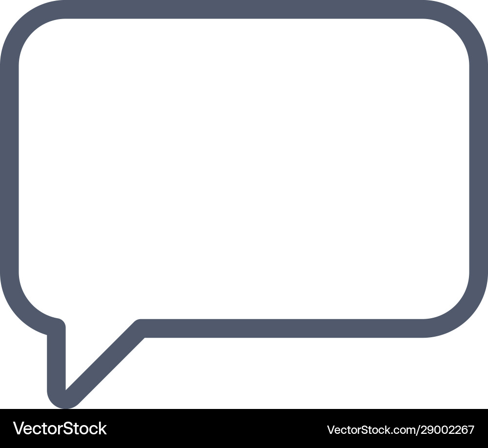 Speech bubble chat icon linear style minimalism Vector Image