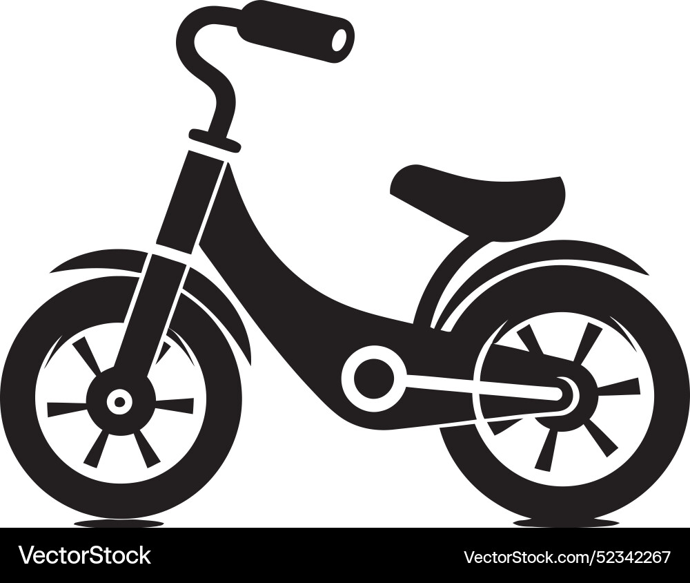 Stylized tricycle graphicdynamic three wheeler Vector Image