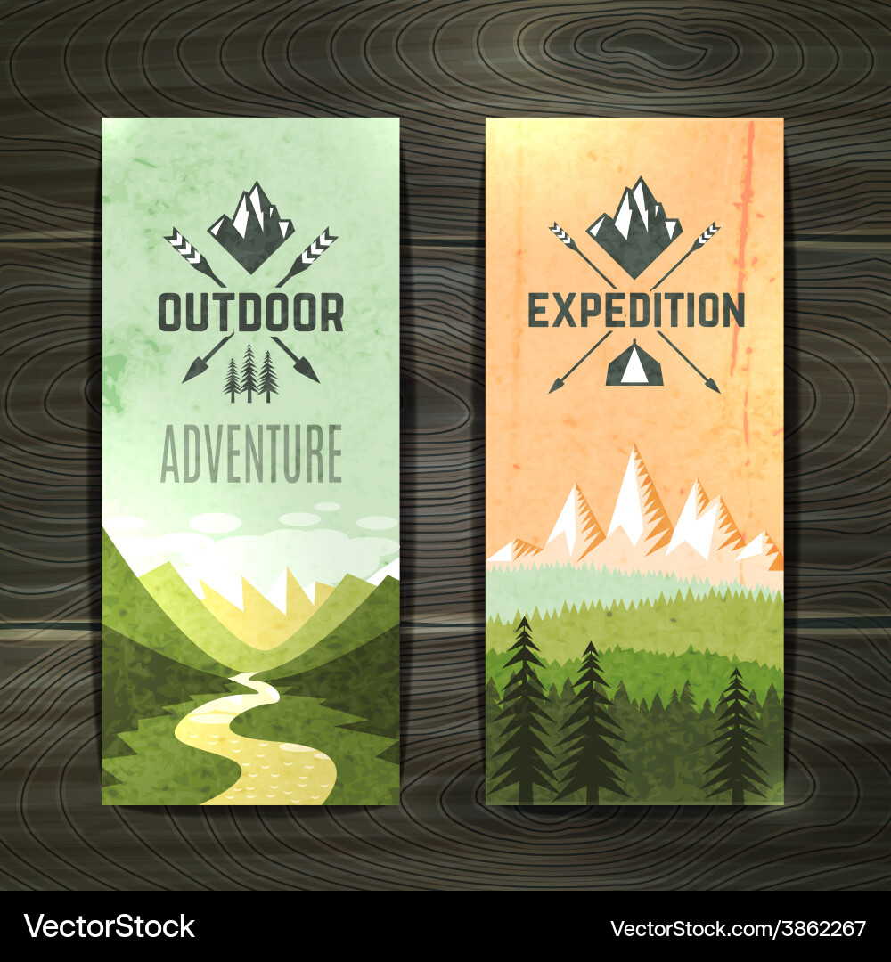 Tourism vertical banners set Royalty Free Vector Image