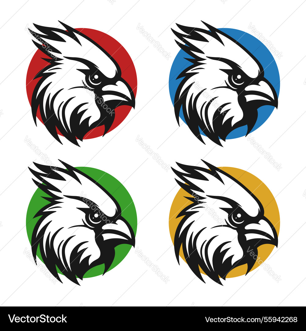 Cardinal clip art design shape Royalty Free Vector Image