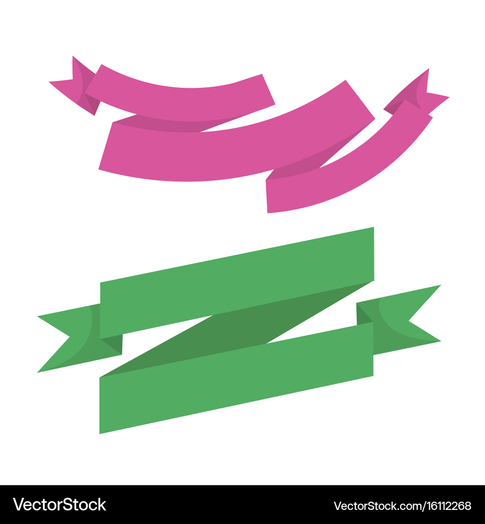 Colorful different ribbons Royalty Free Vector Image