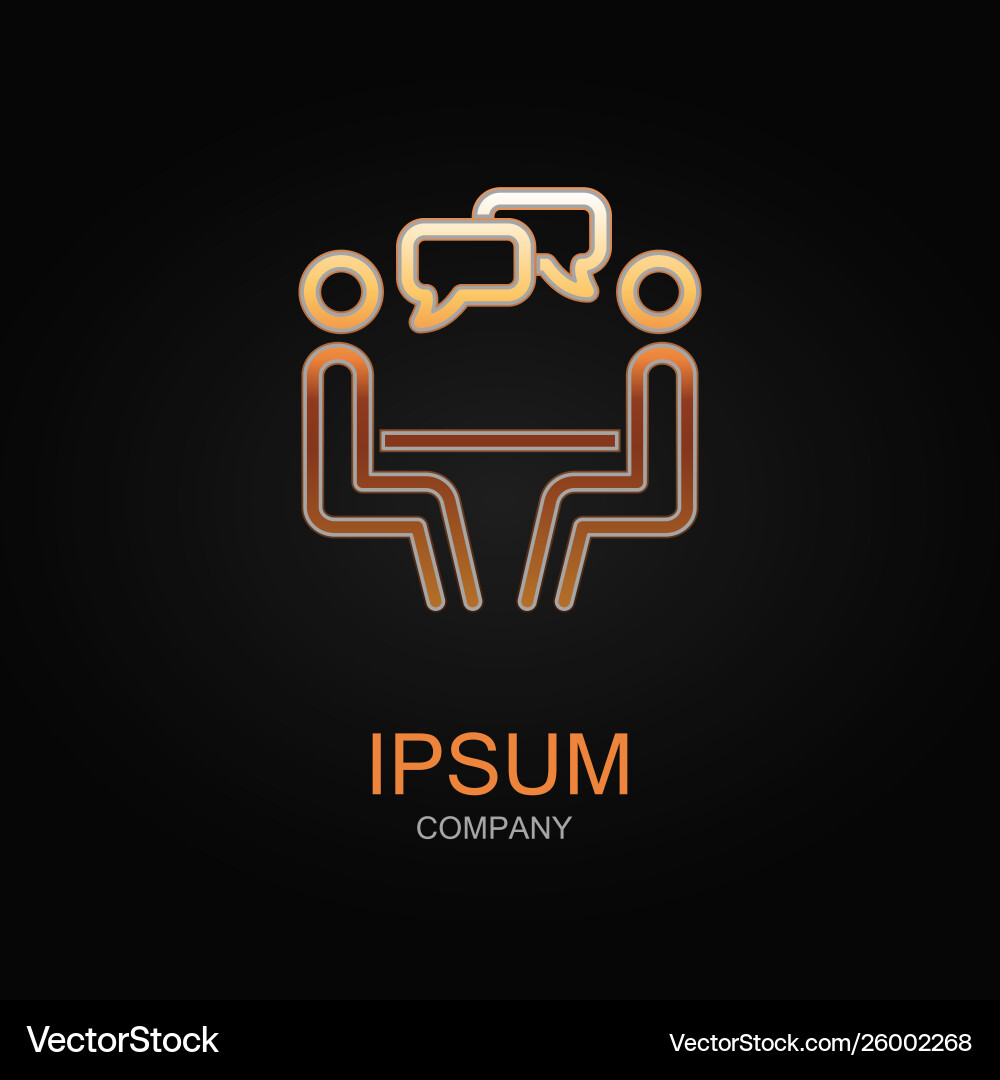 Conference icon design logo element Royalty Free Vector