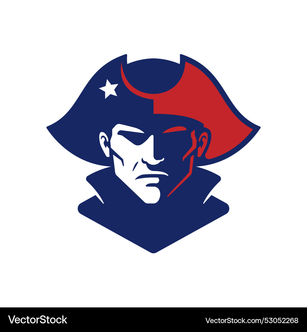 Patriot mascot logo design Royalty Free Vector Image