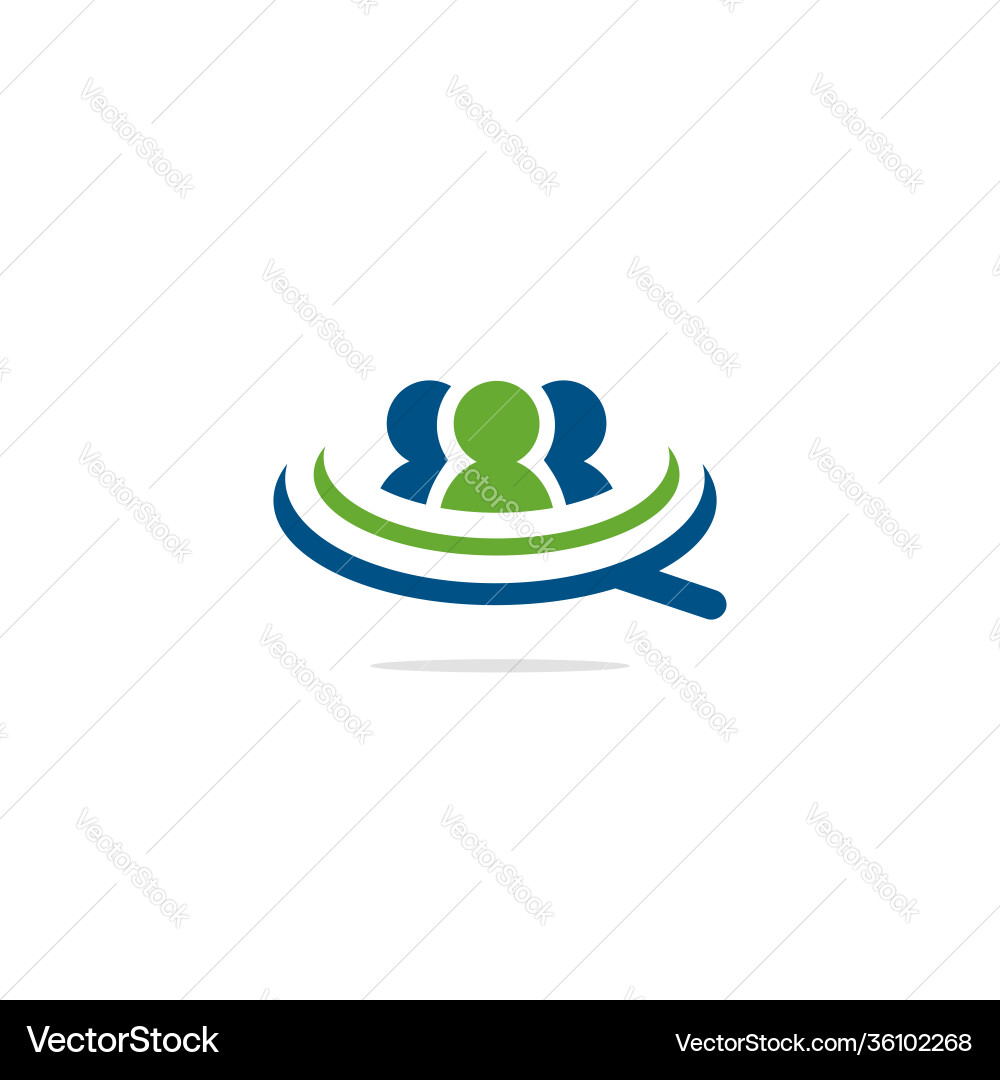 People group talk logo Royalty Free Vector Image