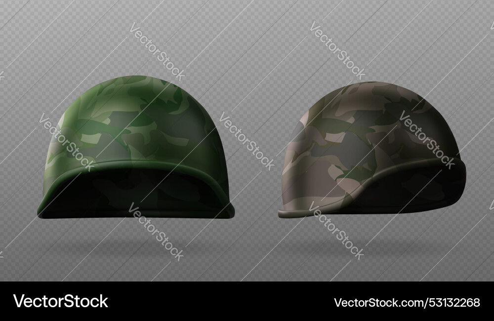 Realistic military helmet isolated soldier hat Vector Image