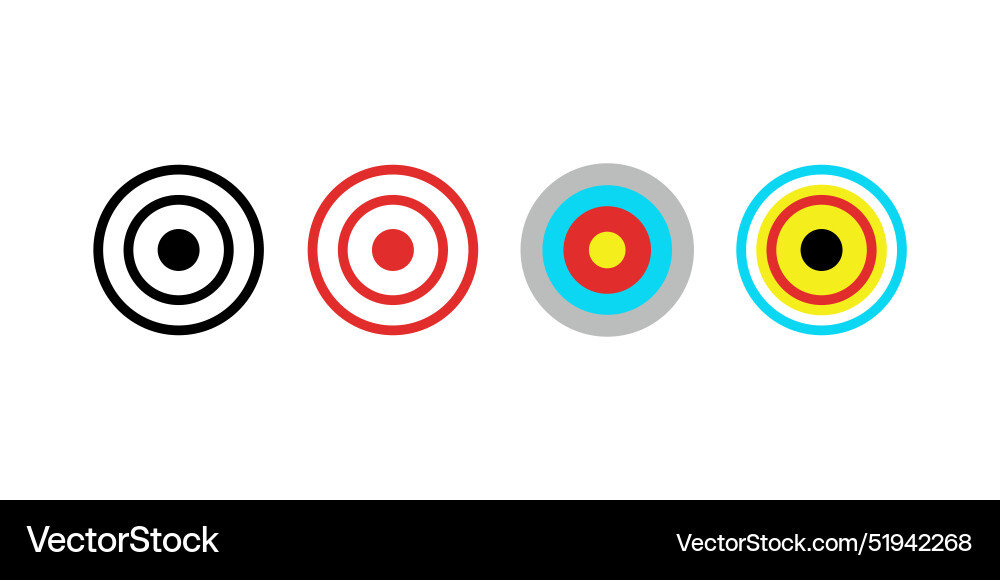 Shooting Range Paper Targets Round Target Vector Image