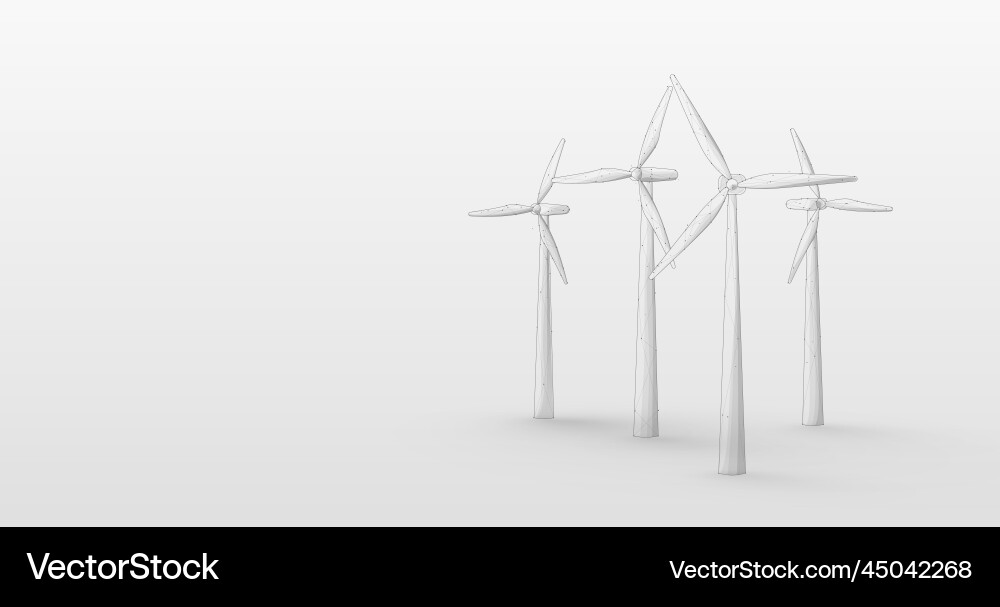 Wind generators ecology and green energy concept Vector Image