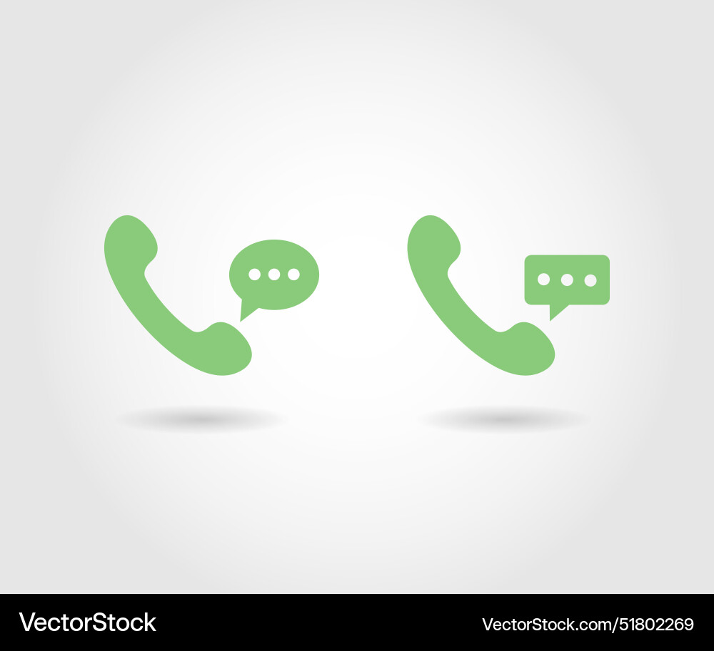 Telephone icon or phone and cell Royalty Free Vector Image
