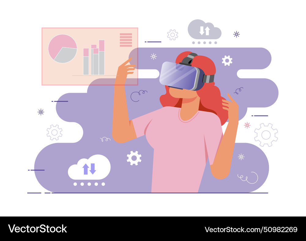 Virtual realty concept Royalty Free Vector Image
