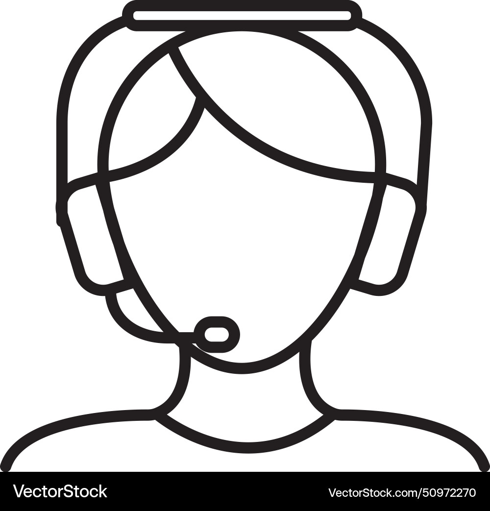 Customer support operator icon Royalty Free Vector Image
