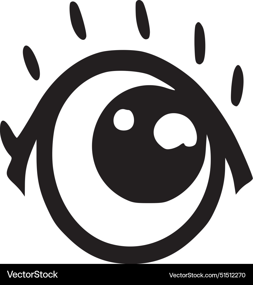 Eyes - minimalist and simple silhouette Royalty Free Vector