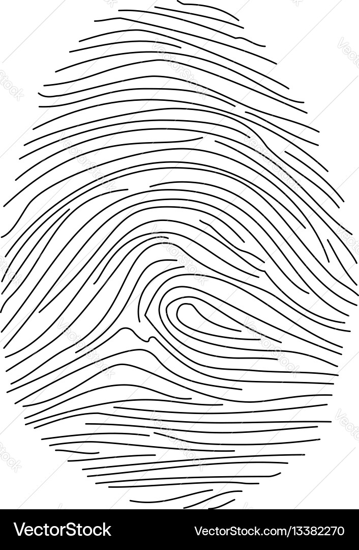 Fingerprint Security Icon Royalty Free Vector Image