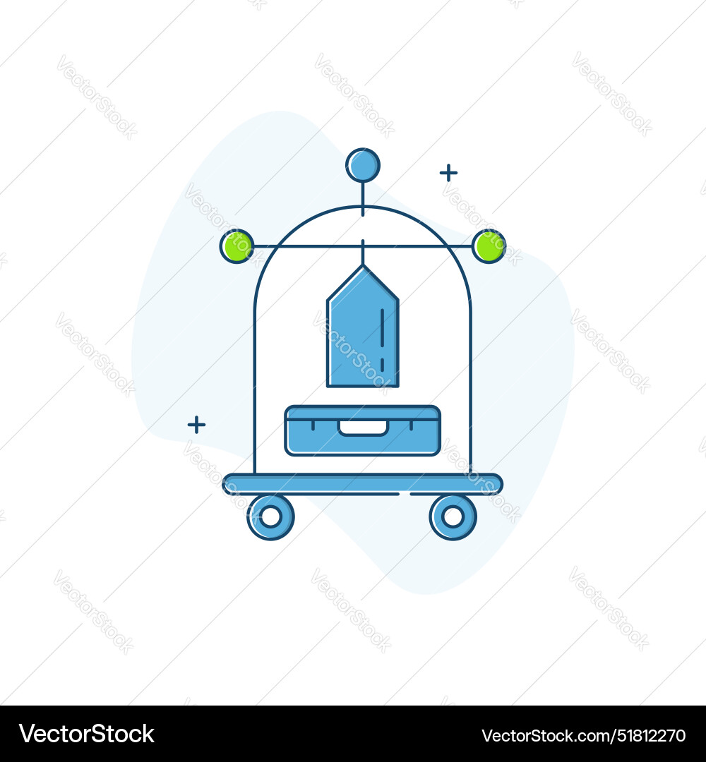 Luggage cart icon design Royalty Free Vector Image