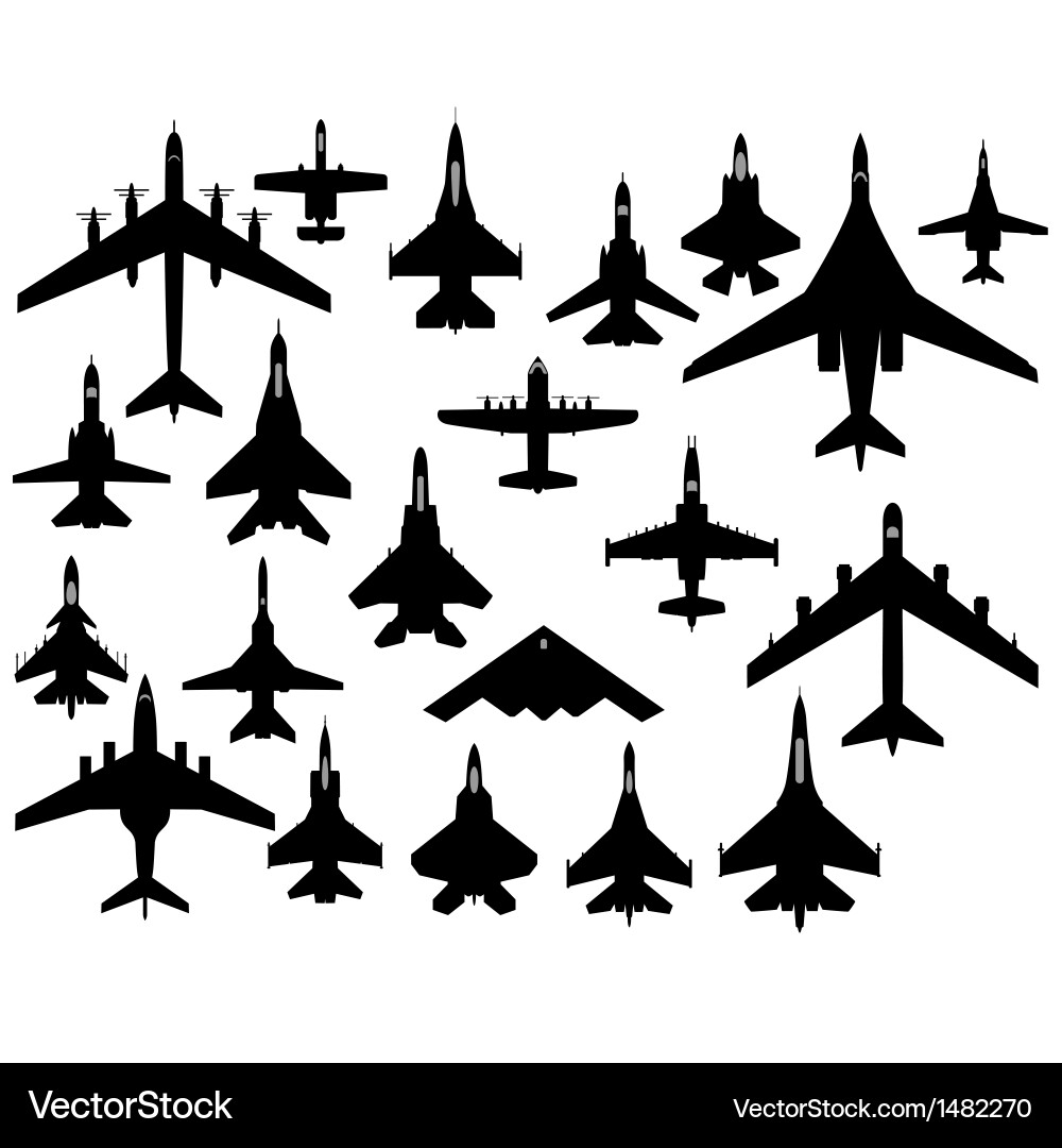 Military aircraft Royalty Free Vector Image - VectorStock
