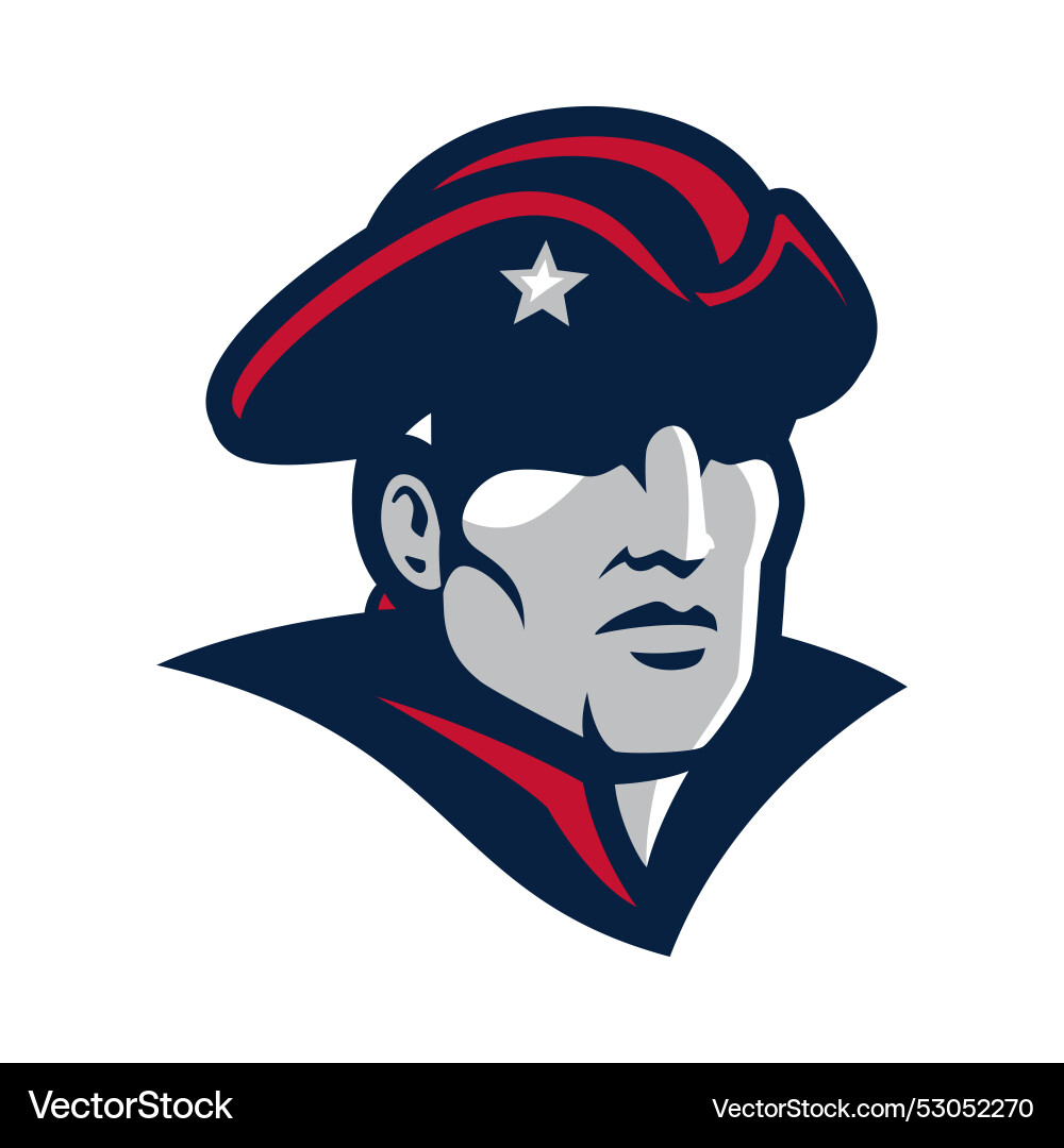 Patriot mascot logo design Royalty Free Vector Image