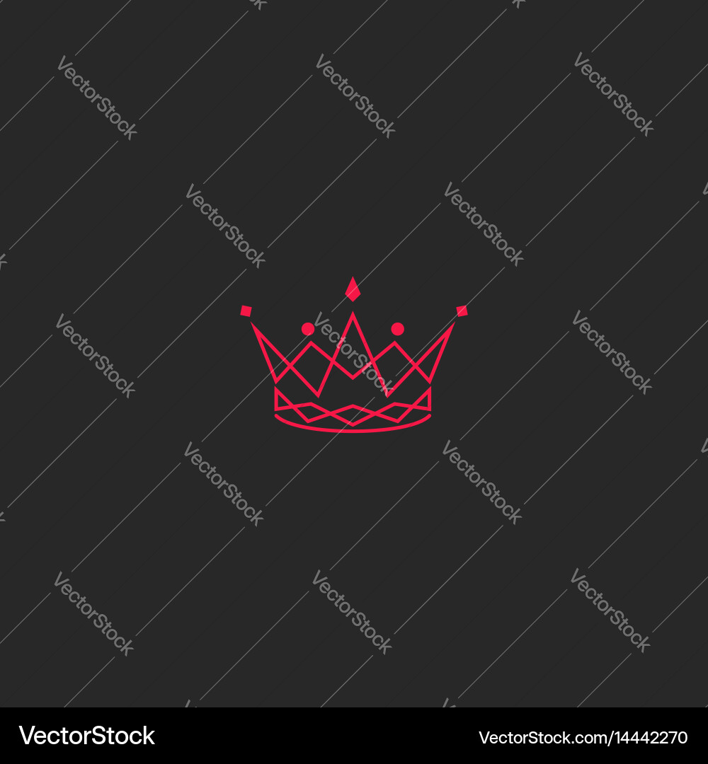 Princess Crown Tiara Logo Royalty Free Vector Image